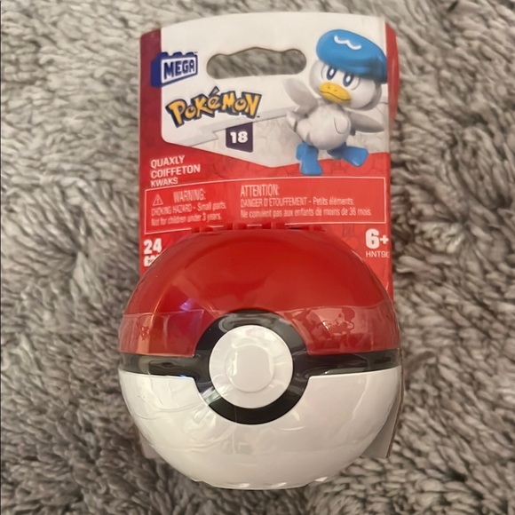 Pokemon | Toys | Pokemon Mega Quaxly Pokeball Toy Red And White | Poshmark